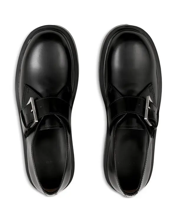 Sandro Glazed Leather Derby Shoes