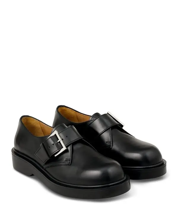 Sandro Glazed Leather Derby Shoes