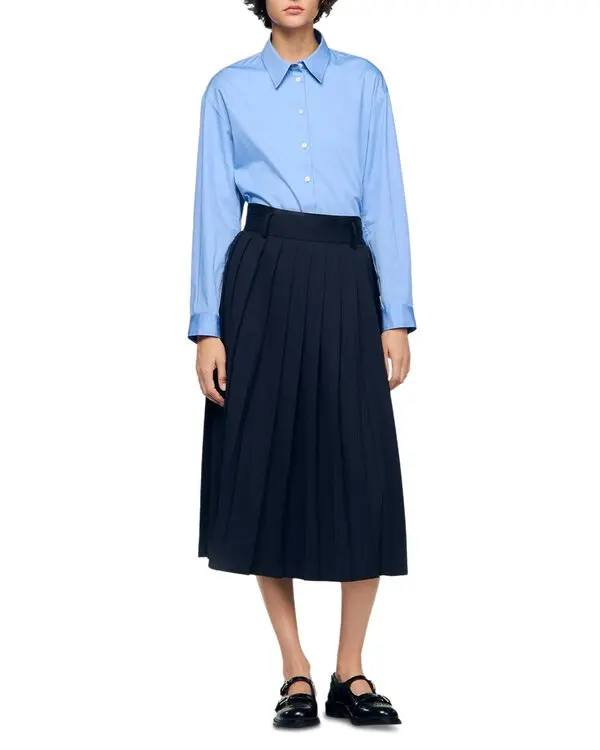 Sandro Pleated Skirt