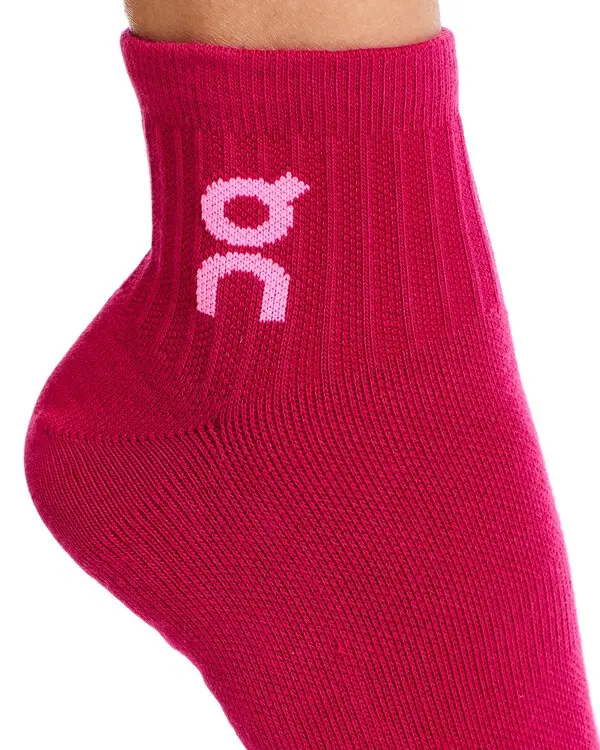 On Logo Mid Socks Pack - Orchid/comet