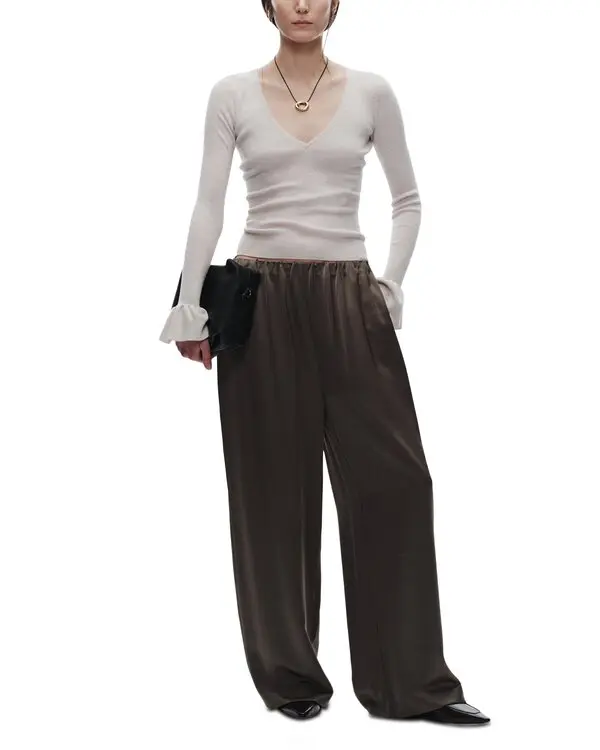 SAINT ART Watson Wool Ruffle Knit Sweater