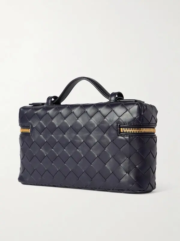 Bottega Veneta Intrecciato Leather Tote - Blue