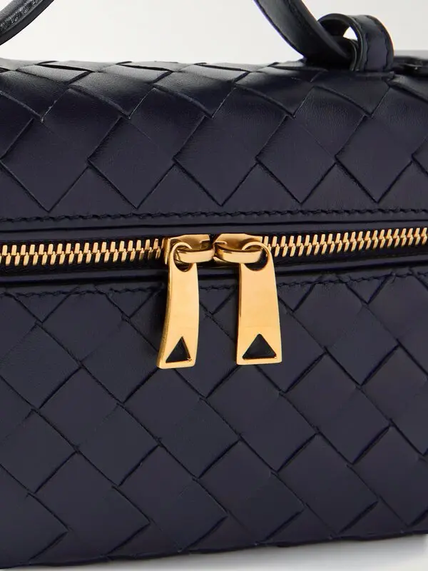Bottega Veneta Intrecciato Leather Tote - Blue