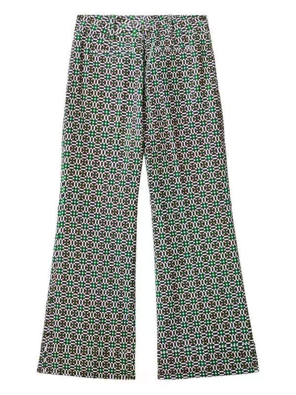 La DoubleJ Hendrix Geometric-print Trousers