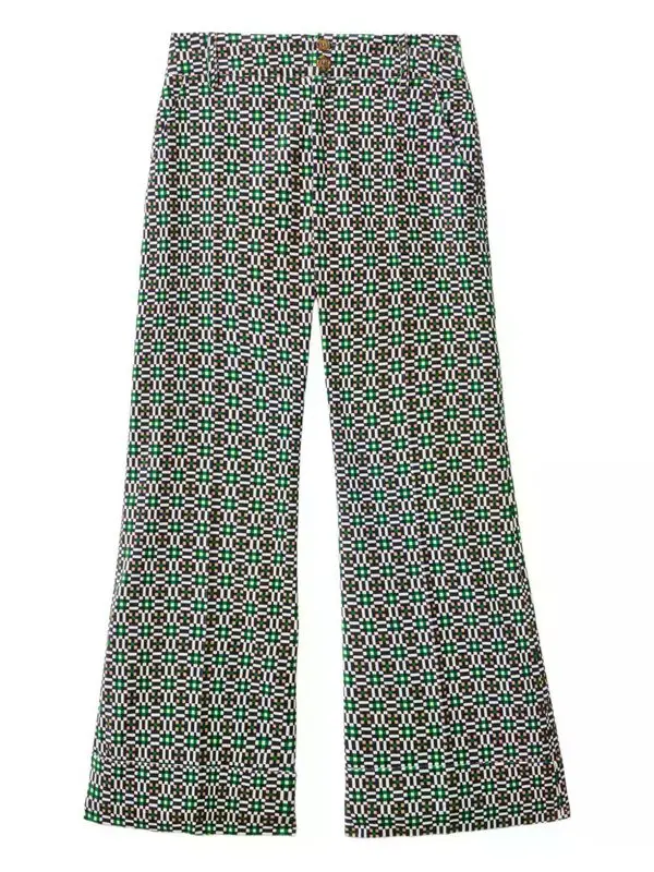 La DoubleJ Hendrix Geometric-print Trousers