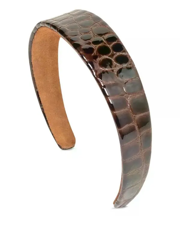 JENNIFER BEHR Cruz Embossed Headband - Brown
