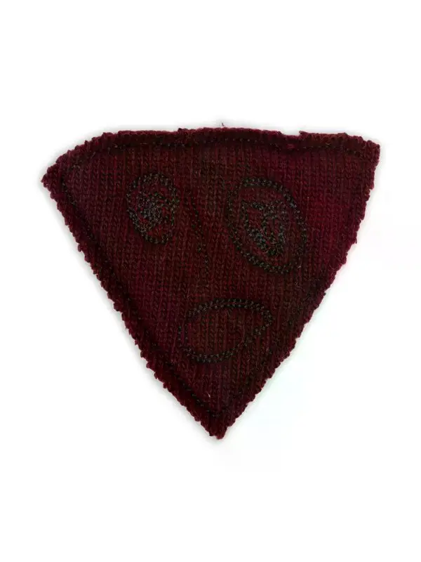 Plan C Triangular Brooch - Red
