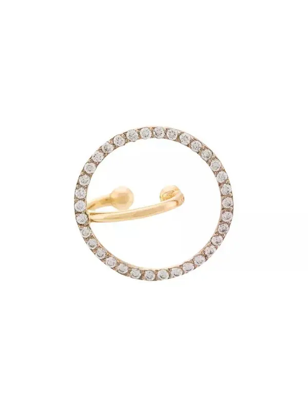 Charlotte Chesnais Crystal Ring Ear Cuff - Metallic