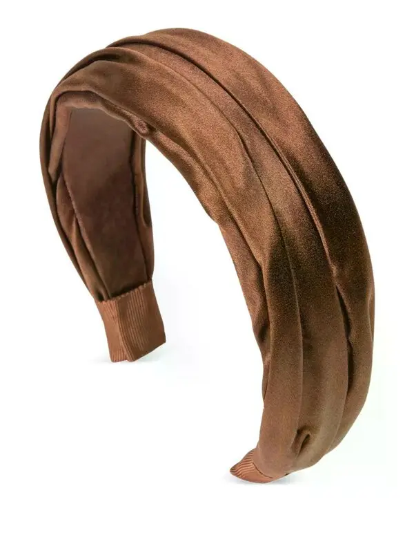 JENNIFER BEHR Sabrina Pleated Headband - Brown