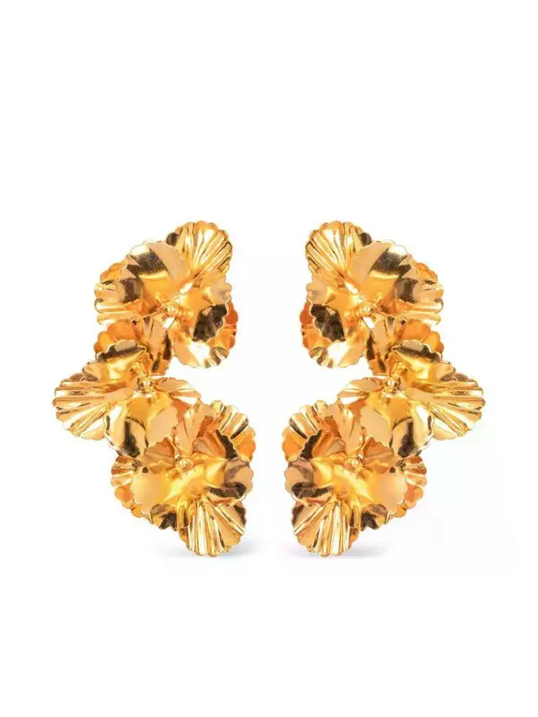 JENNIFER BEHR Viola Flower-cluster Earrings - Gold