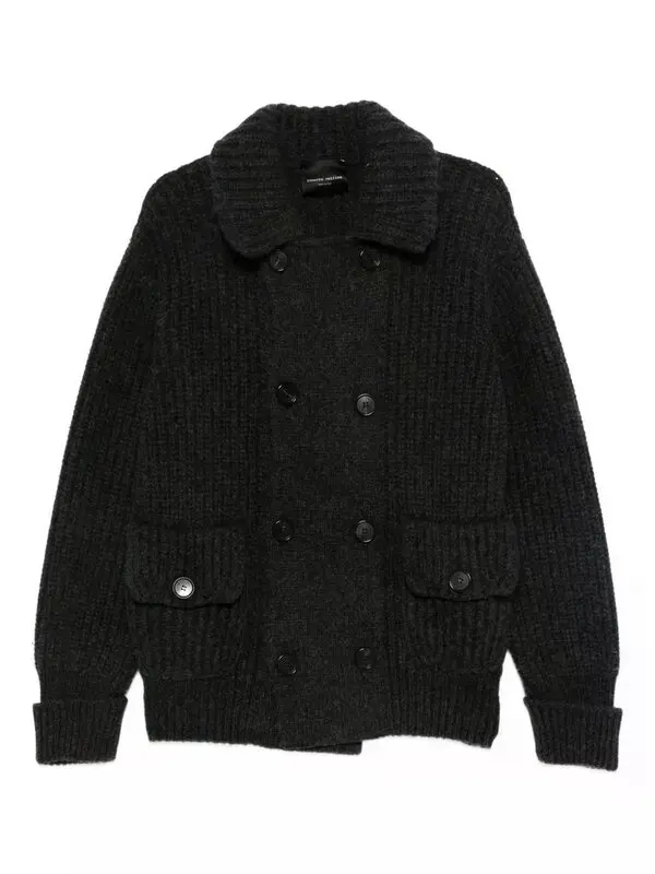 ROBERTO COLLINA Double-breasted Patch-pocket Cardigan
