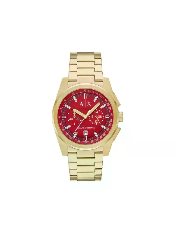 Armani Exchange 42mm Chronograph Watch - Red