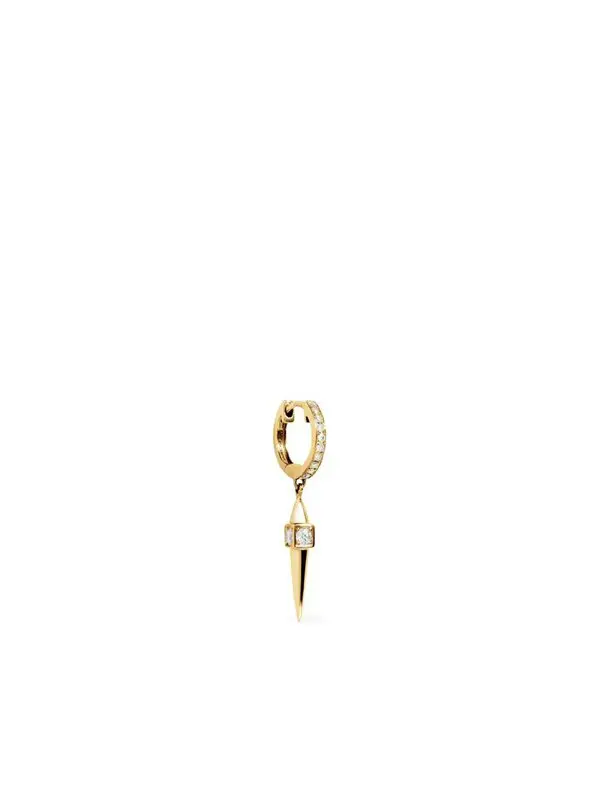 STATEMENT 18kt Yellow Diamond Hoop Earring - Gold