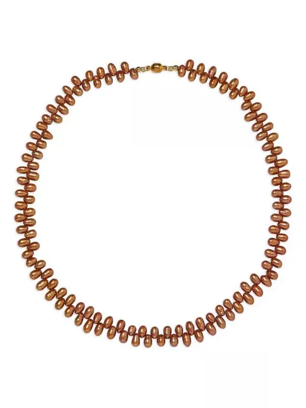 JENNIFER BEHR Penelope Pearl-drop Necklace - Brown