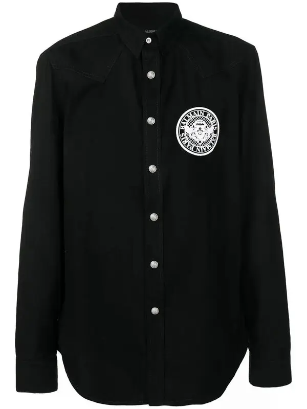 Balmain Embroidered Logo Shirt