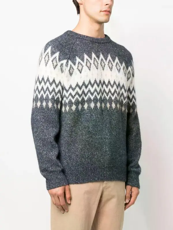 Brunello Cucinelli Argyle Check Crew Neck Jumper