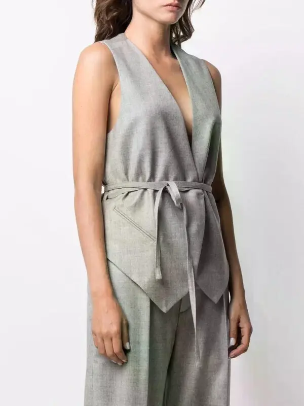 Brunello Cucinelli Sleeveless Belted Waistcoat