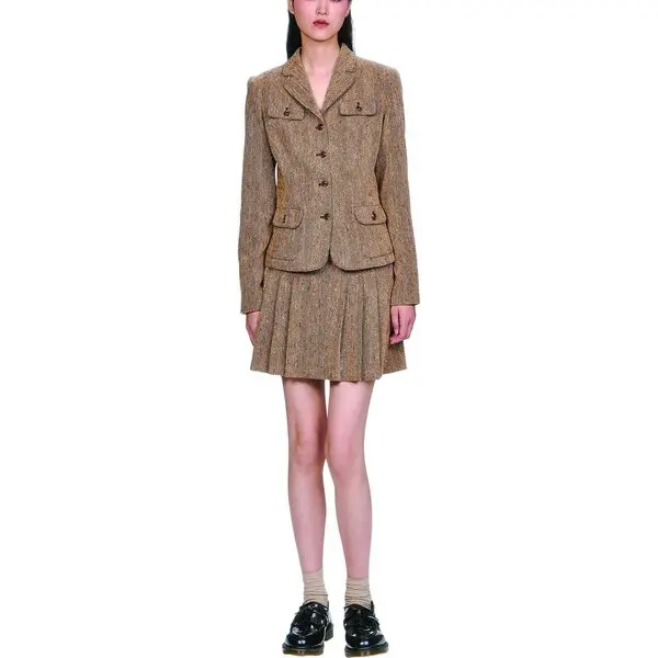 Anna Sui Herringbone Tailored Jacket