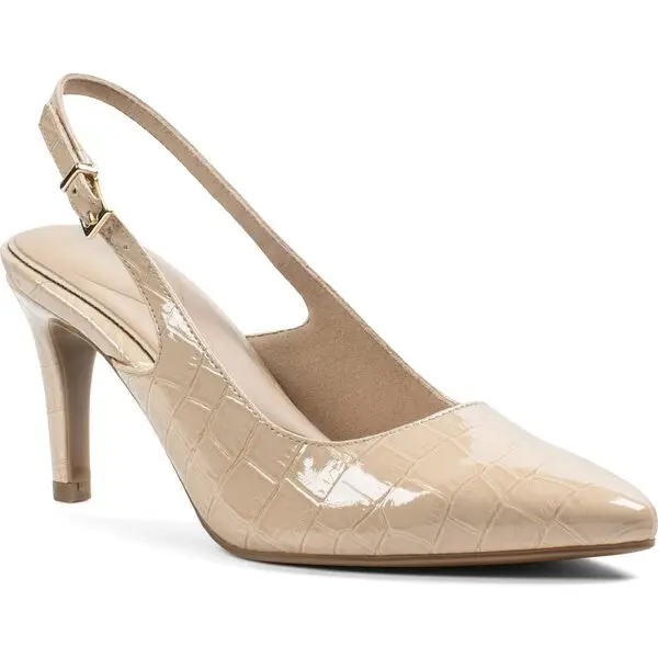 Rockport Pointy-toe Slingback Pumps - Light Natural