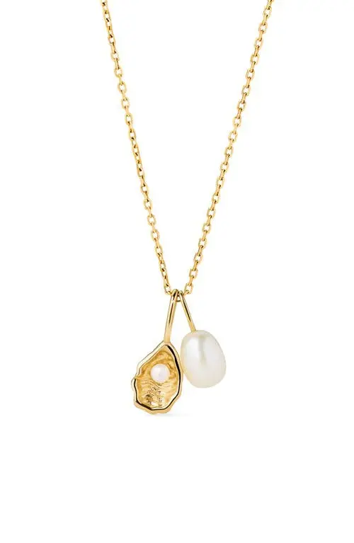 ANA LUISA Oyster Charm Necklace - Gold