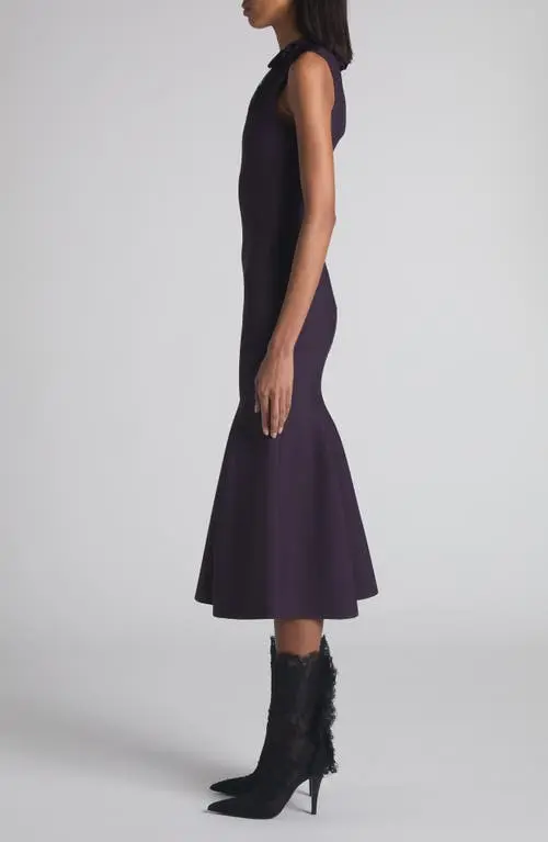 Alexander McQueen Lace Paneled Flared Midi Dress