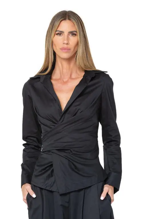 JBQ Valentina Long Sleeve Top - Black