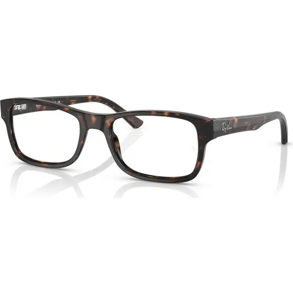 Ray-ban 55mm Square Full Rim Eyeglasses - Tortoise