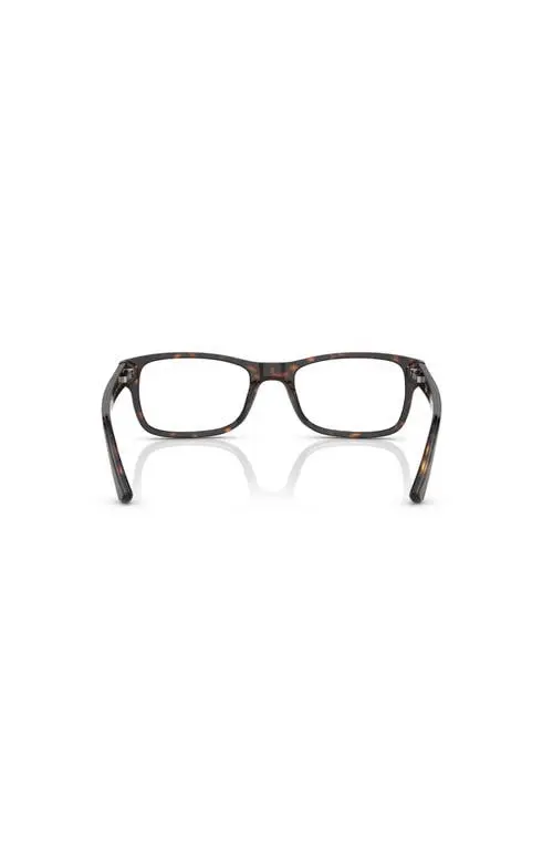 Ray-ban 55mm Square Full Rim Eyeglasses - Tortoise
