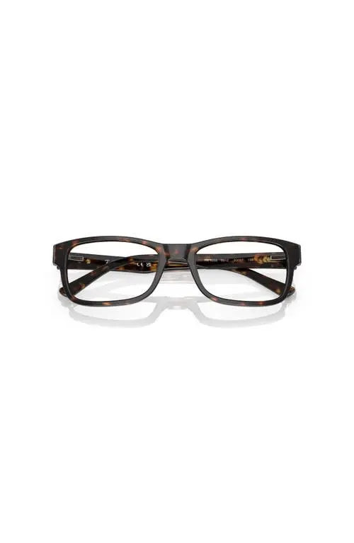 Ray-ban 55mm Square Full Rim Eyeglasses - Tortoise