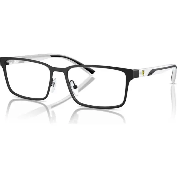SCUDERIA FERRARI 56mm Rectangle Optical Glasses - Black