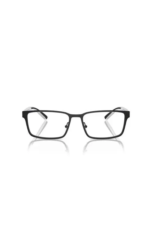 SCUDERIA FERRARI Rectangle Metal Eyeglasses - Black
