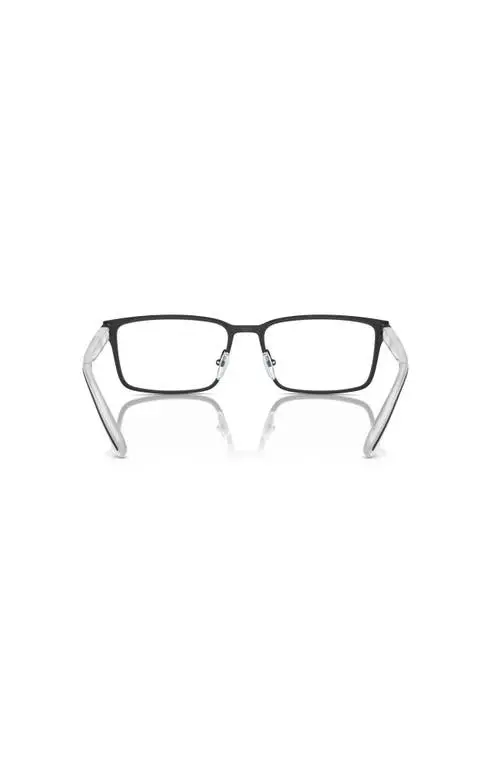 SCUDERIA FERRARI Rectangle Metal Eyeglasses - Black