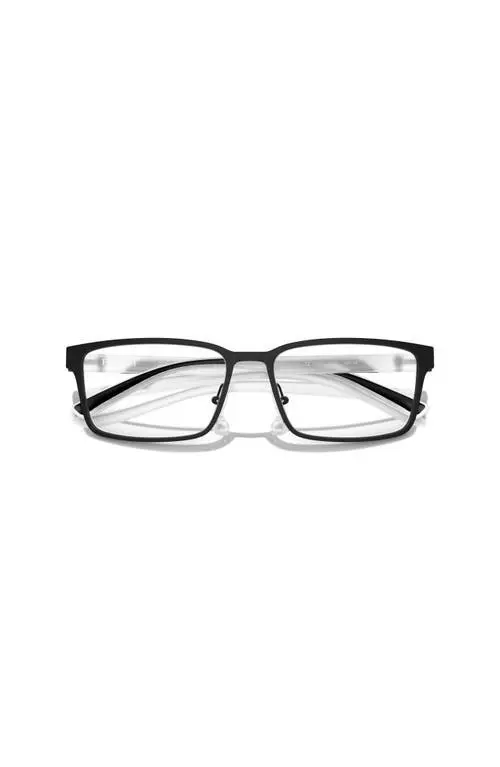 SCUDERIA FERRARI Rectangle Metal Eyeglasses - Black