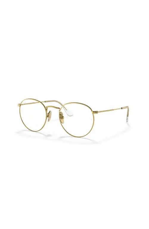 Ray-ban 50mm Square Eyeglasses - Gold