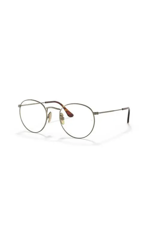 Ray-ban 50mm Square Eyeglasses - Gold/tortoise