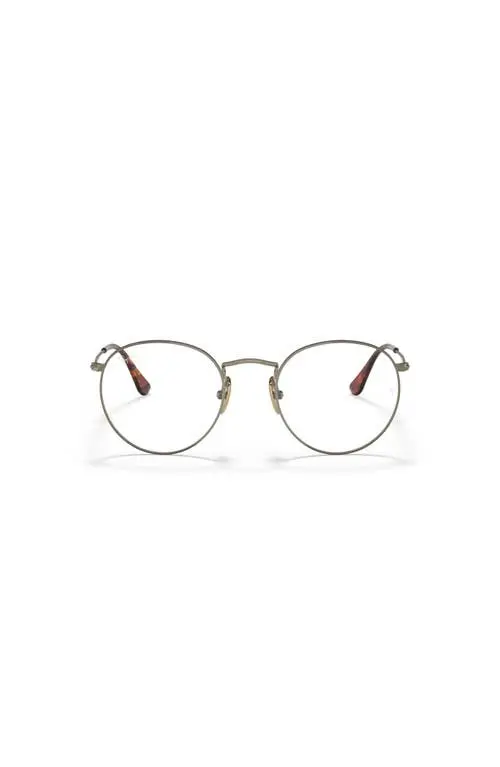 Ray-ban 50mm Square Eyeglasses - Gold/tortoise