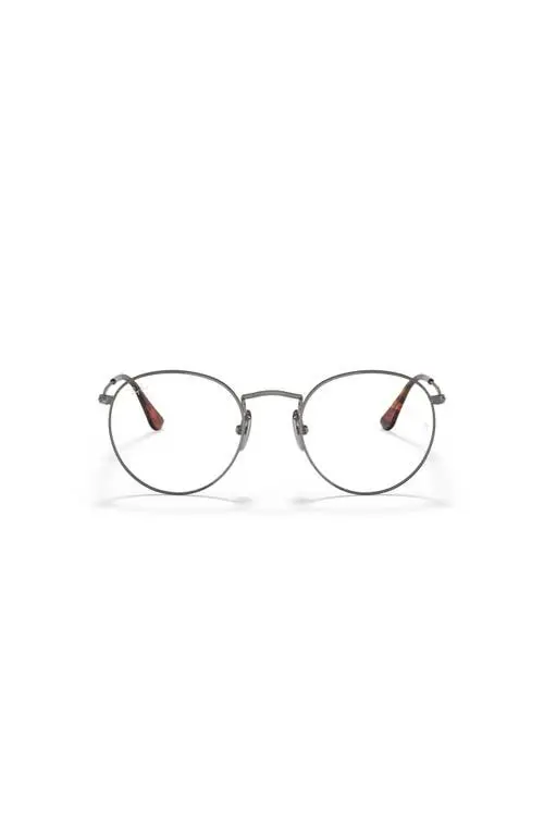 Ray-ban Round Frame Titanium Eyeglasses - Grey