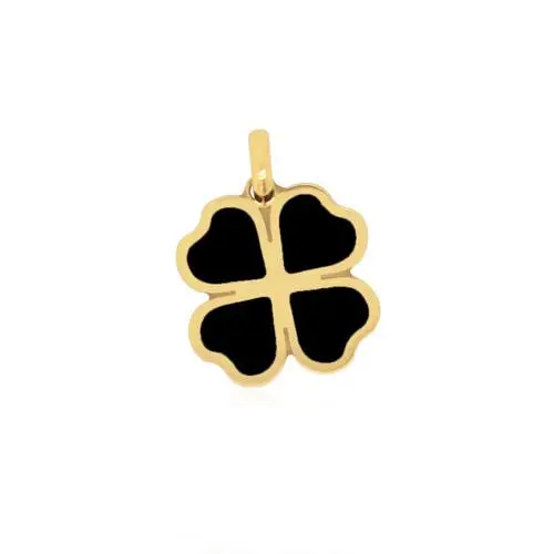 THE LOVERY FINE JEWELRY Lucky Clover Charm - Onyx