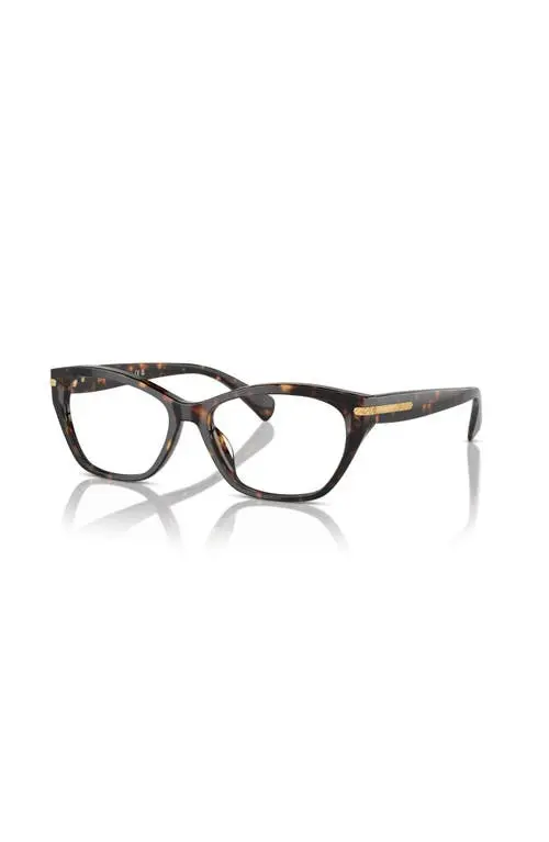 Ralph Lauren 55mm Rectangle Optical Glasses - Tortoise