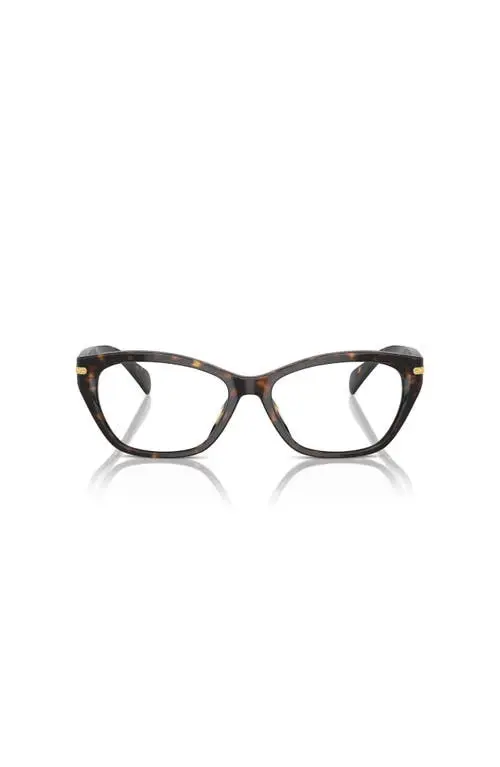 Ralph Lauren 55mm Rectangle Optical Glasses - Tortoise