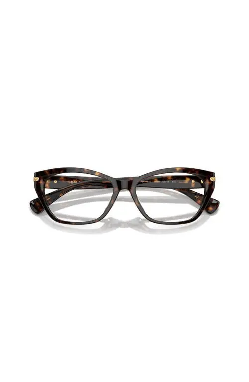 Ralph Lauren 55mm Rectangle Optical Glasses - Tortoise