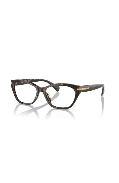Ralph Lauren Acetate Full Rim Pillow Frame Eyeglasses - Tortoise