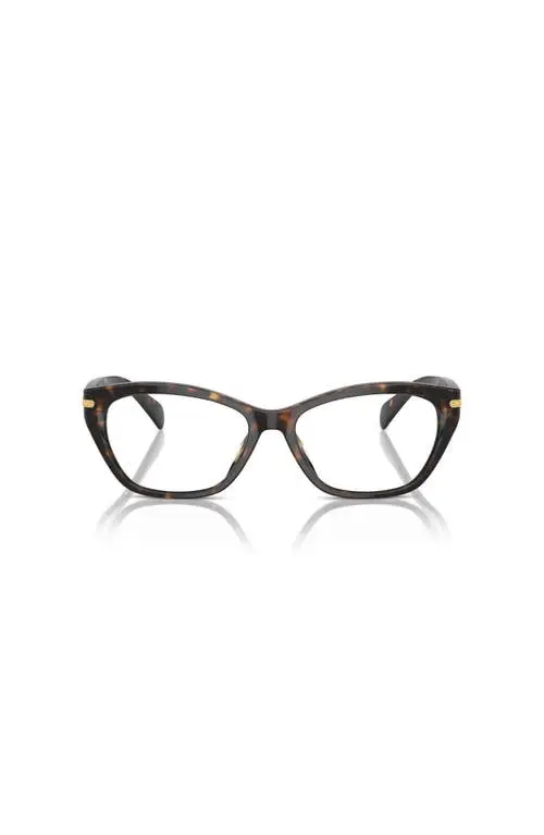 Ralph Lauren Acetate Full Rim Pillow Frame Eyeglasses - Tortoise