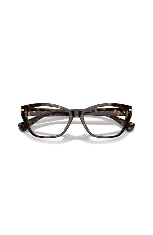 Ralph Lauren Acetate Full Rim Pillow Frame Eyeglasses - Tortoise