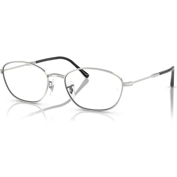 Ray-ban 55mm Irregular Eyeglasses - Silver