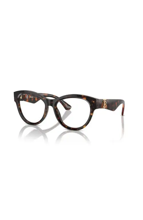 Burberry 53mm Round Optical Glasses - Brown