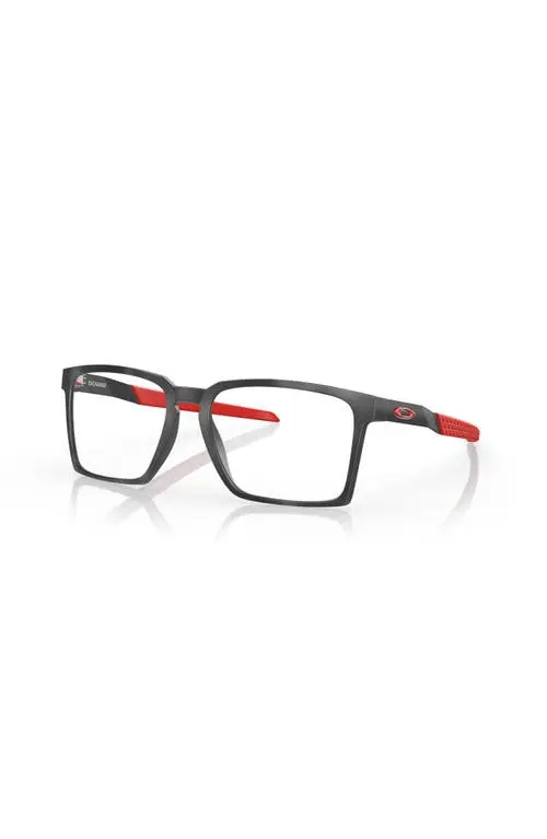 Oakley 56mm Rectangle Full Rim Eyeglasses - Black