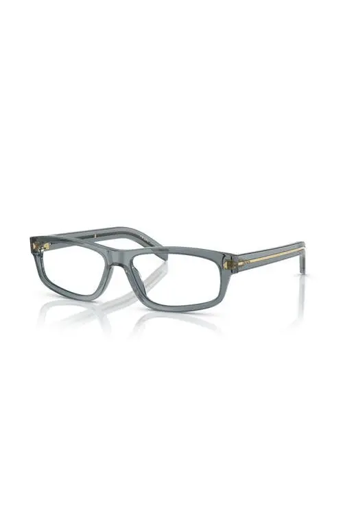 Prada 58mm Rectangle Optical Glasses - Blue