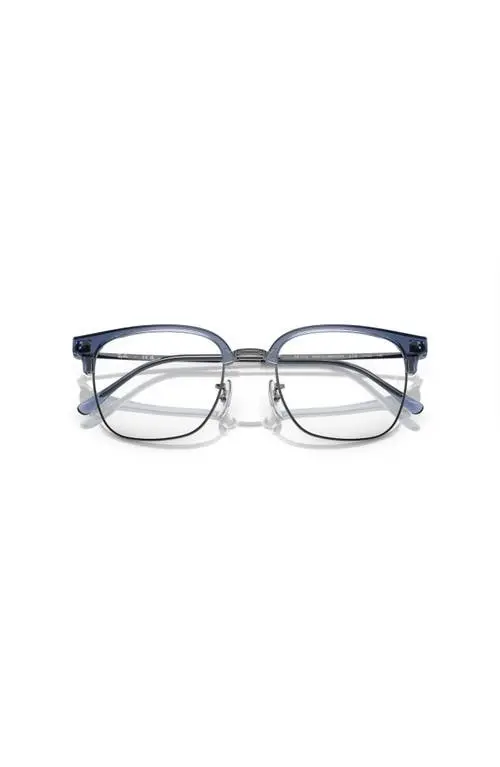 Ray-ban Clubmaster Optics Square Frame Eyeglasses - Blue