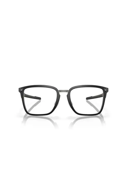Oakley 56mm Rectangle Full Rim Eyeglasses - Black